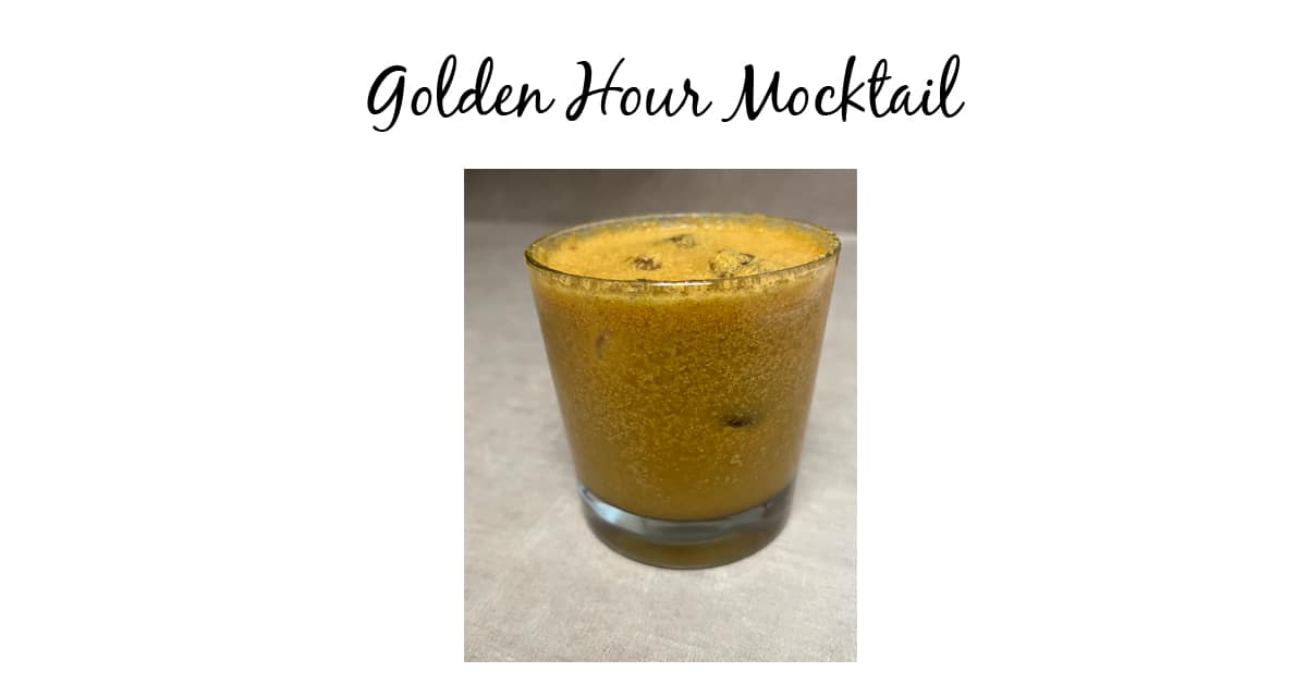 Relax With A Golden Hour Mocktail - Angie's Recipe Garden